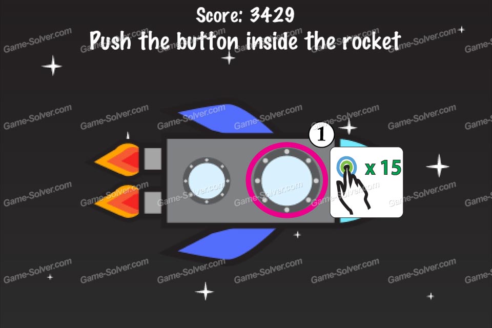 Impossible Test Space Push the button inside the rocket • Game Solver