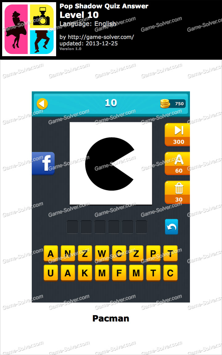 Pop Shadow Quiz Level 10 • Game Solver