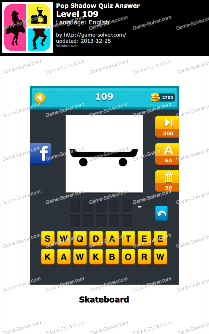 Pop Shadow Quiz Level 109 • Game Solver