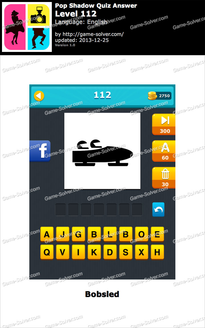 Pop Shadow Quiz Level 112 • Game Solver