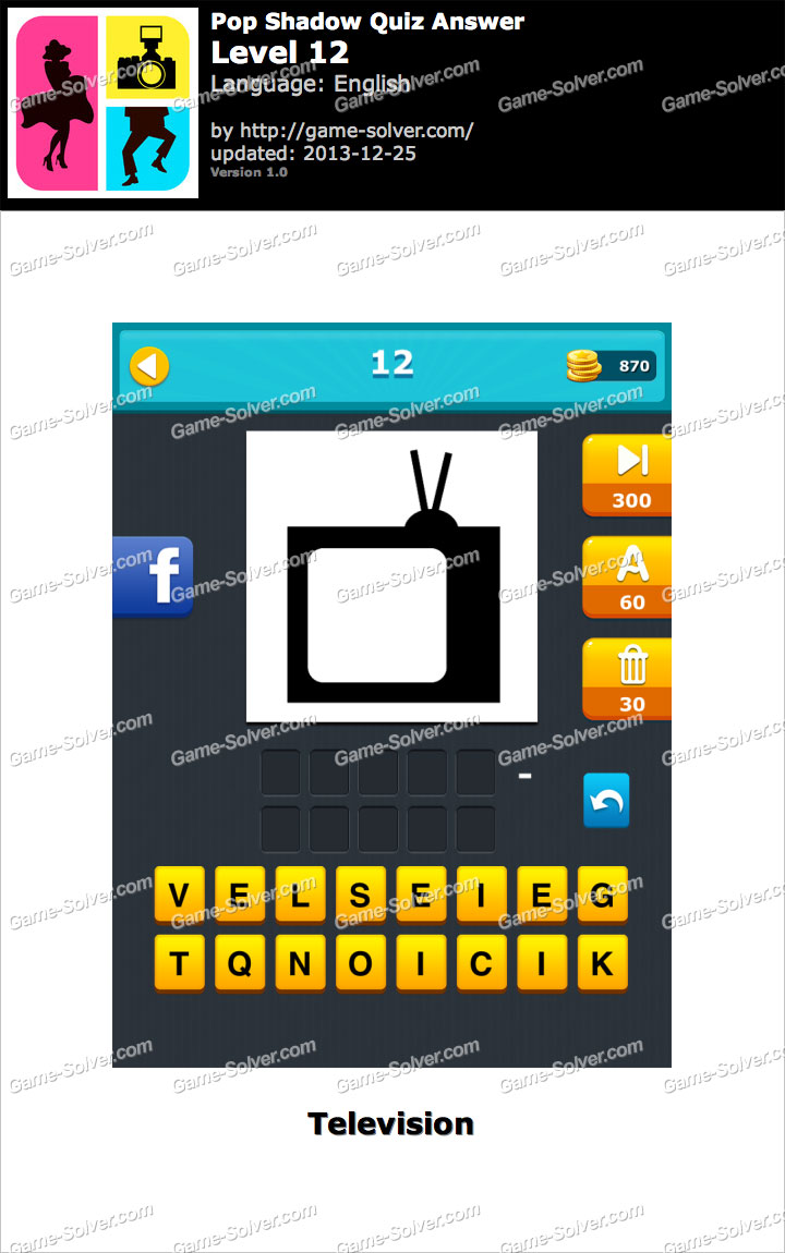 Pop Shadow Quiz Level 12 • Game Solver