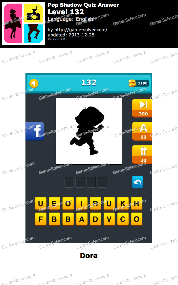 Pop Shadow Quiz Level 132 • Game Solver