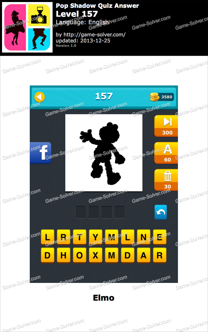 Pop Shadow Quiz Level 157 • Game Solver
