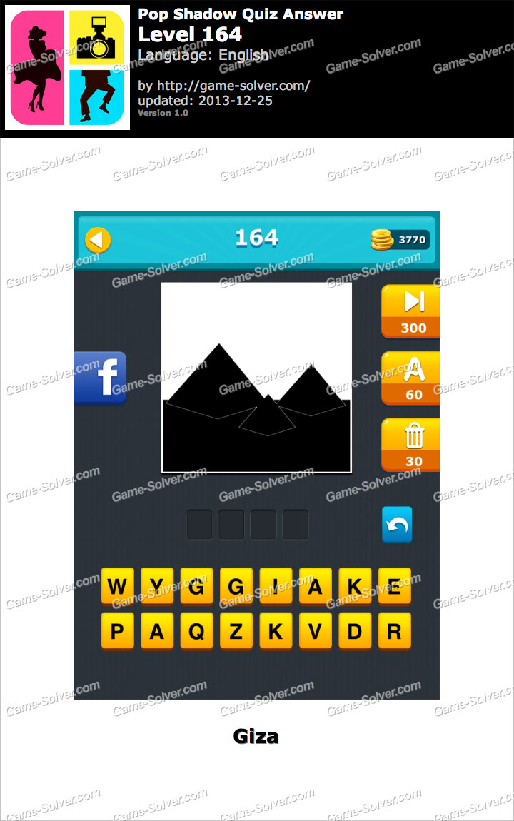Pop Shadow Quiz Level 164 • Game Solver
