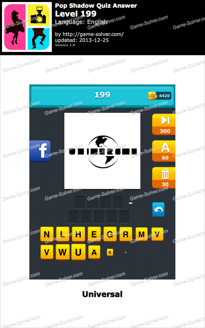 Pop Shadow Quiz Level 199 • Game Solver