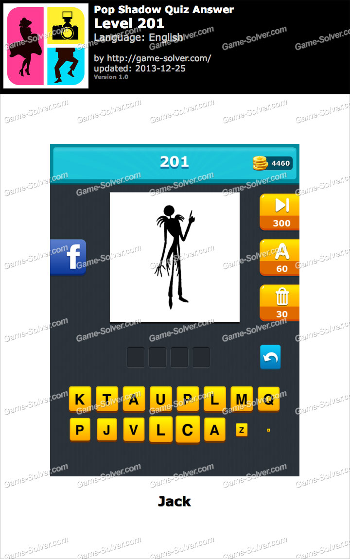 Pop Shadow Quiz Level 201 • Game Solver