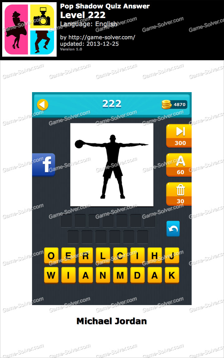 Pop Shadow Quiz Level 222 • Game Solver