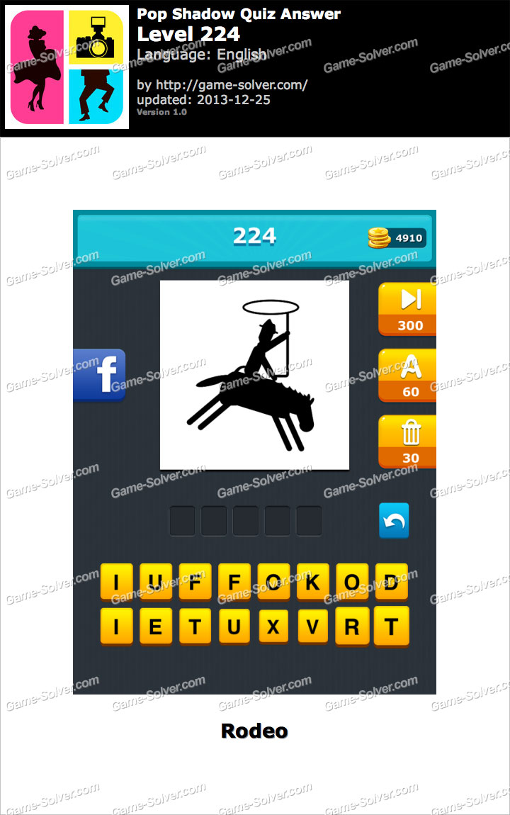 Pop Shadow Quiz Level 224 • Game Solver