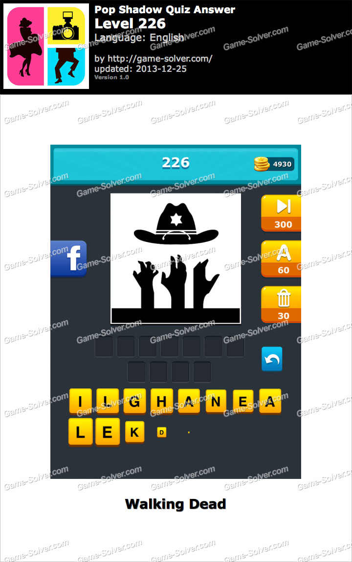 Pop Shadow Quiz Level 226 • Game Solver