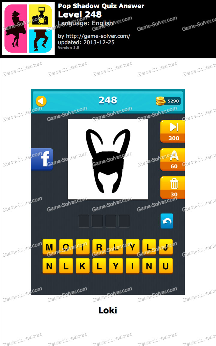Pop Shadow Quiz Level 248 • Game Solver