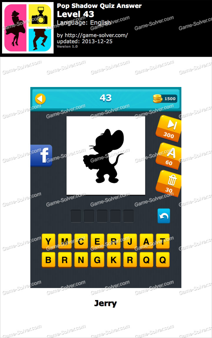 Pop Shadow Quiz Level 43 • Game Solver