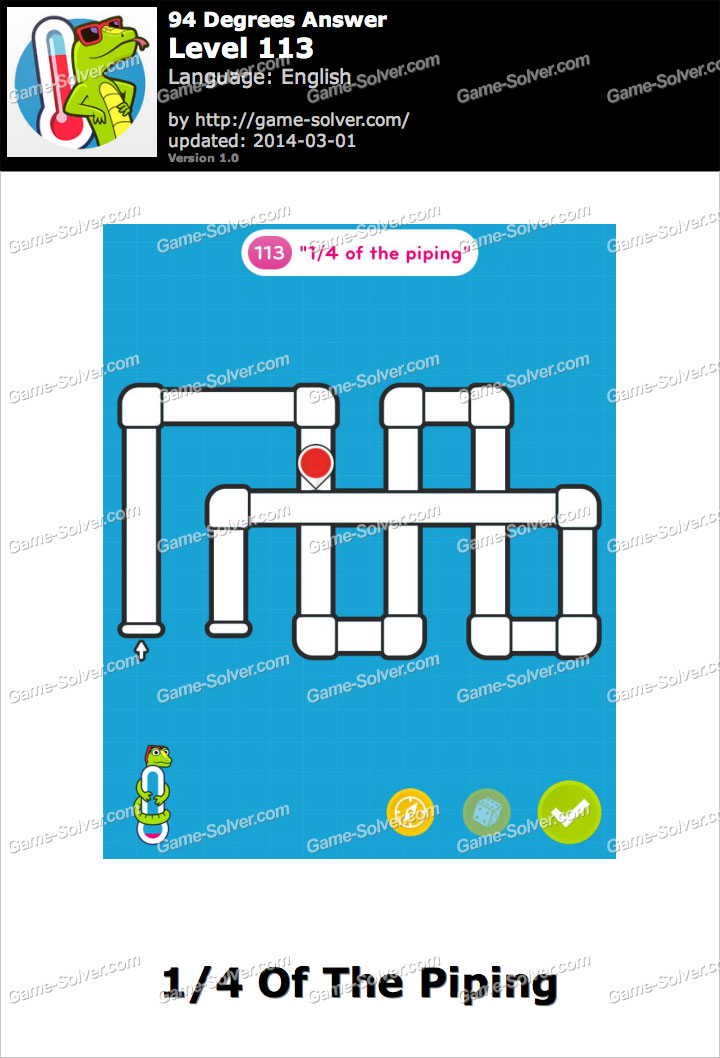 94 Degrees Level 113 • Game Solver