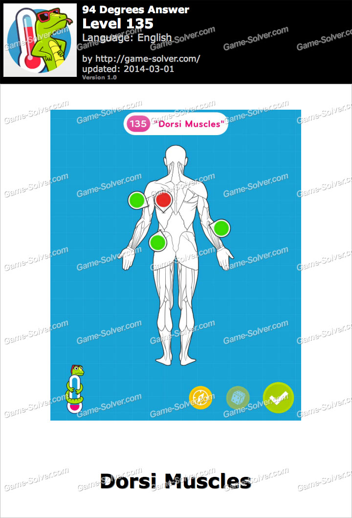 94 Degrees Level 135 • Game Solver