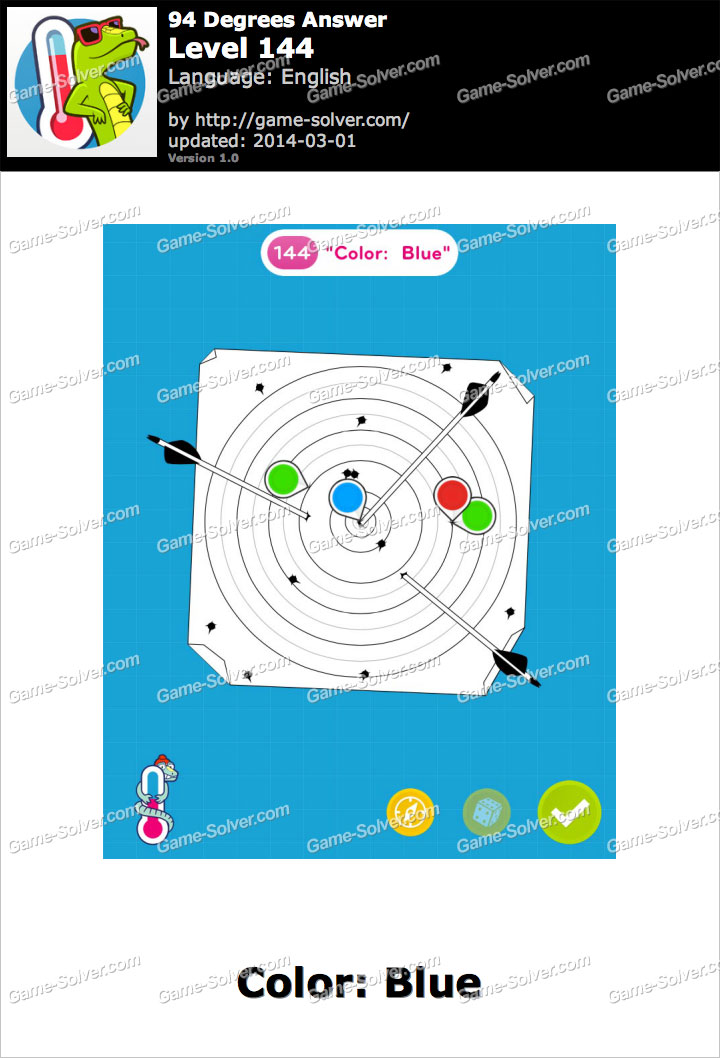 94 Degrees Level 144 • Game Solver