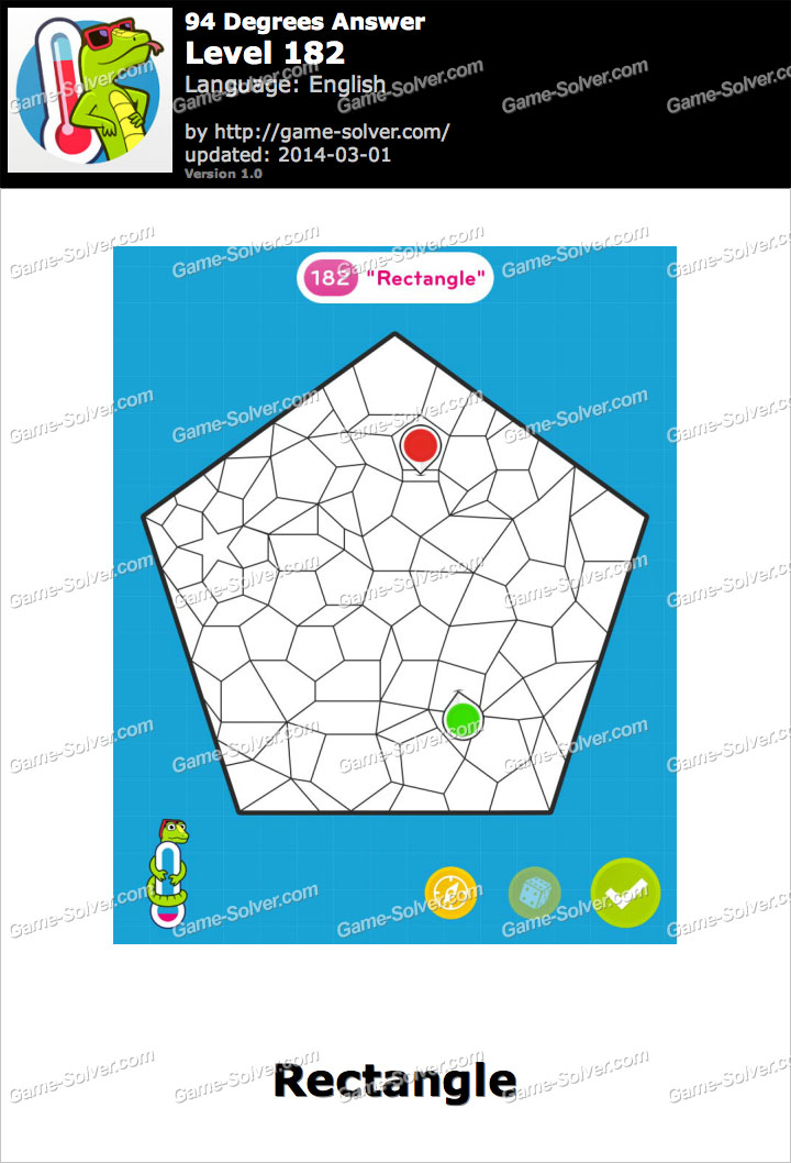 94 Degrees Level 182 • Game Solver