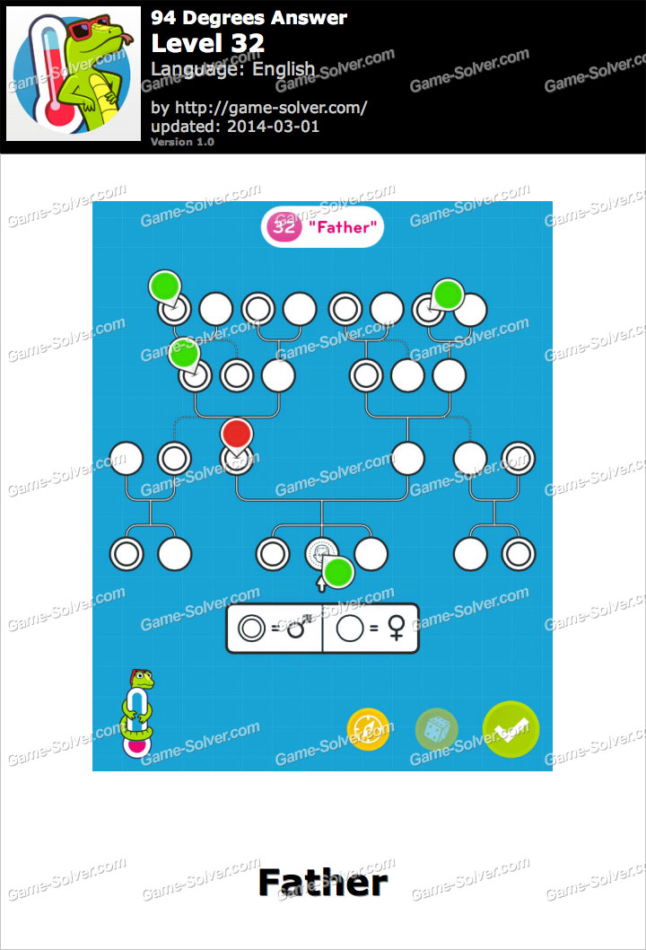 94 Degrees Level 32 • Game Solver