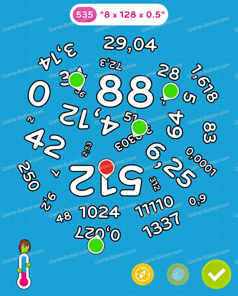 94 Degrees Level 535 • Game Solver