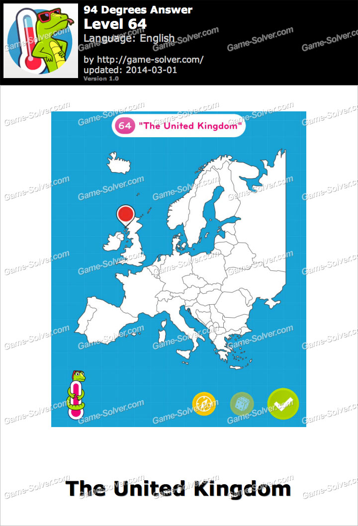 94 Degrees Level 64 • Game Solver