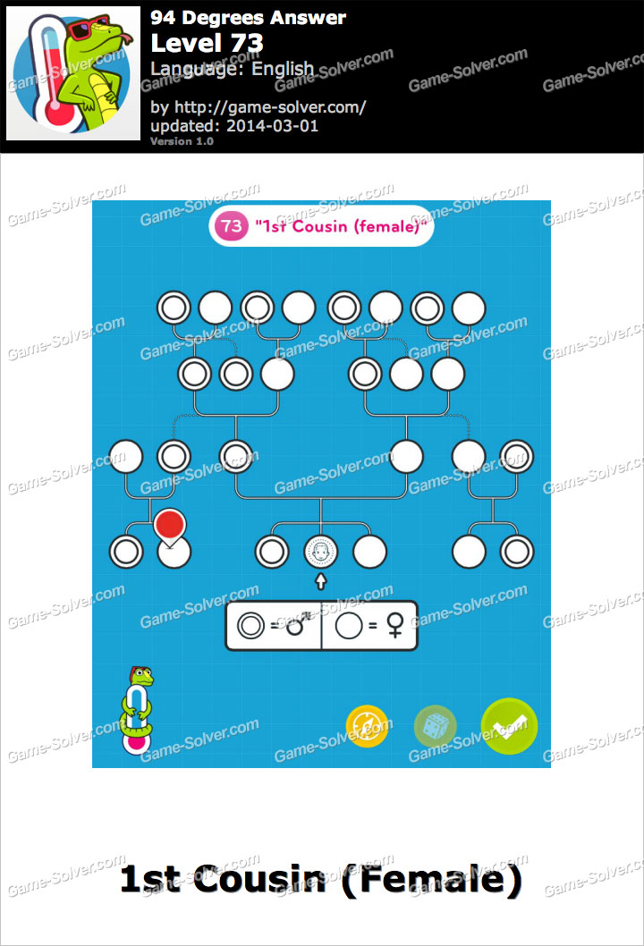 94 Degrees Level 73 • Game Solver