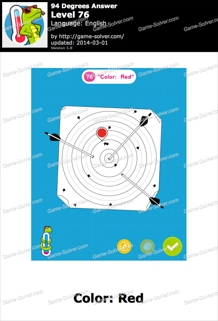 94 Degrees Level 76 • Game Solver