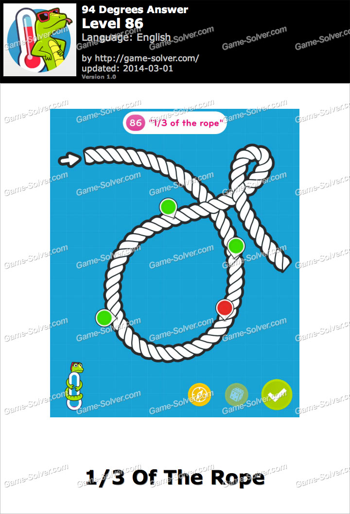 94 Degrees Level 86 • Game Solver