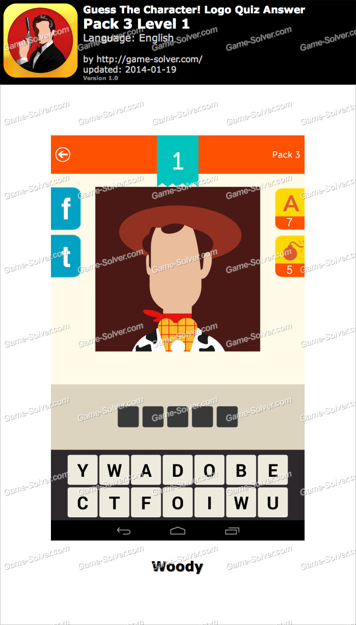 Guess The Character Logo Quiz Pack 3 Level 1 • Game Solver