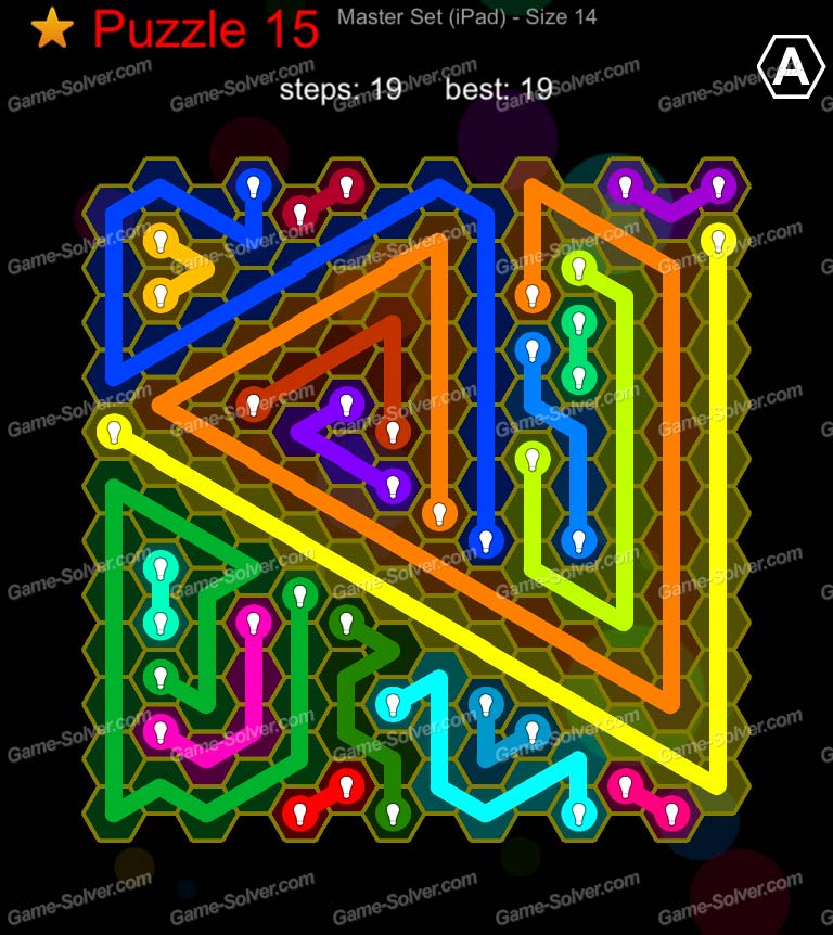 Hexic Flow Master Set Ipad Size 14 Puzzle 15 • Game Solver