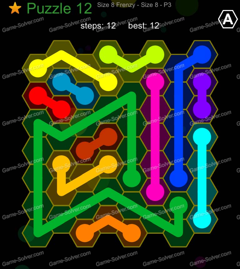 Hexic Flow Sized 8 Frenzy P 3 Puzzle 12 • Game Solver