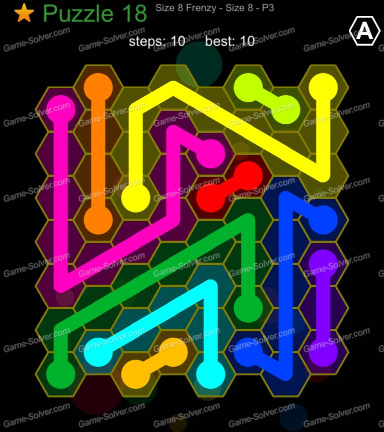 Hexic Flow Sized 8 Frenzy P 3 Puzzle 18 • Game Solver