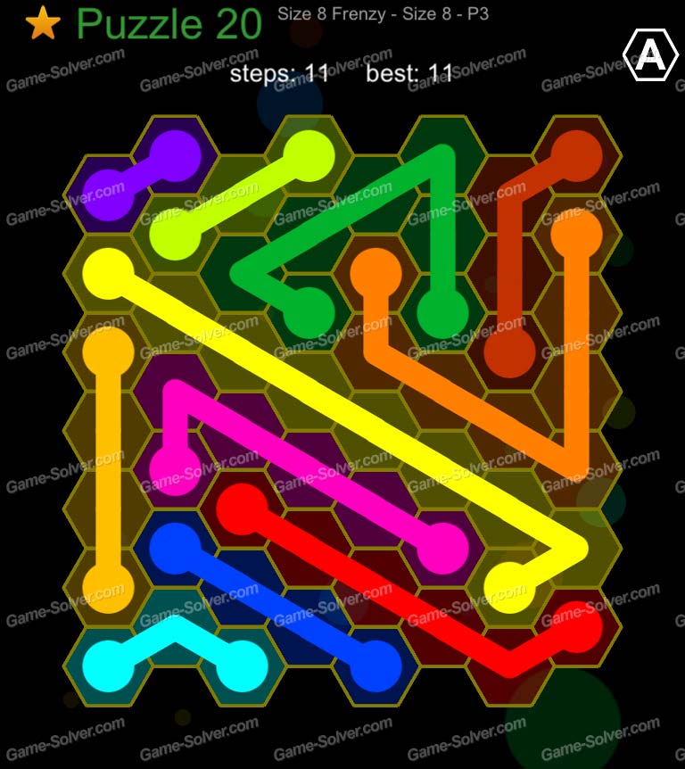 Hexic Flow Sized 8 Frenzy P 3 Puzzle 20 • Game Solver