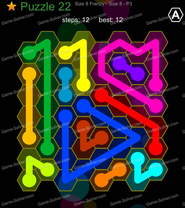 Hexic Flow Sized 8 Frenzy P 3 Puzzle 22 • Game Solver
