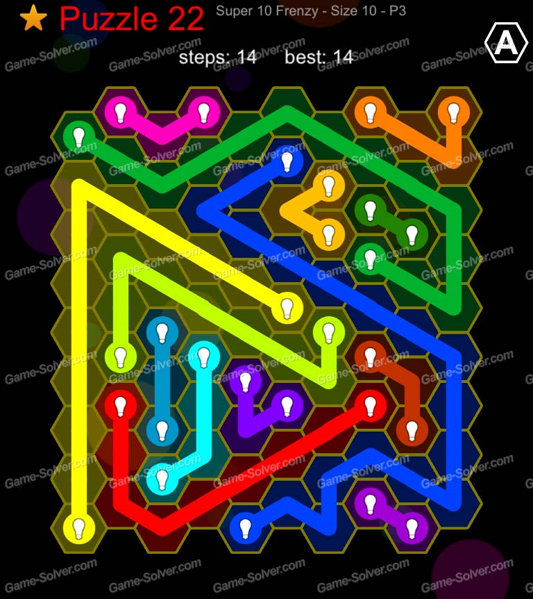 Hexic Flow Super 10 Frenzy P 3 Puzzle 22 • Game Solver