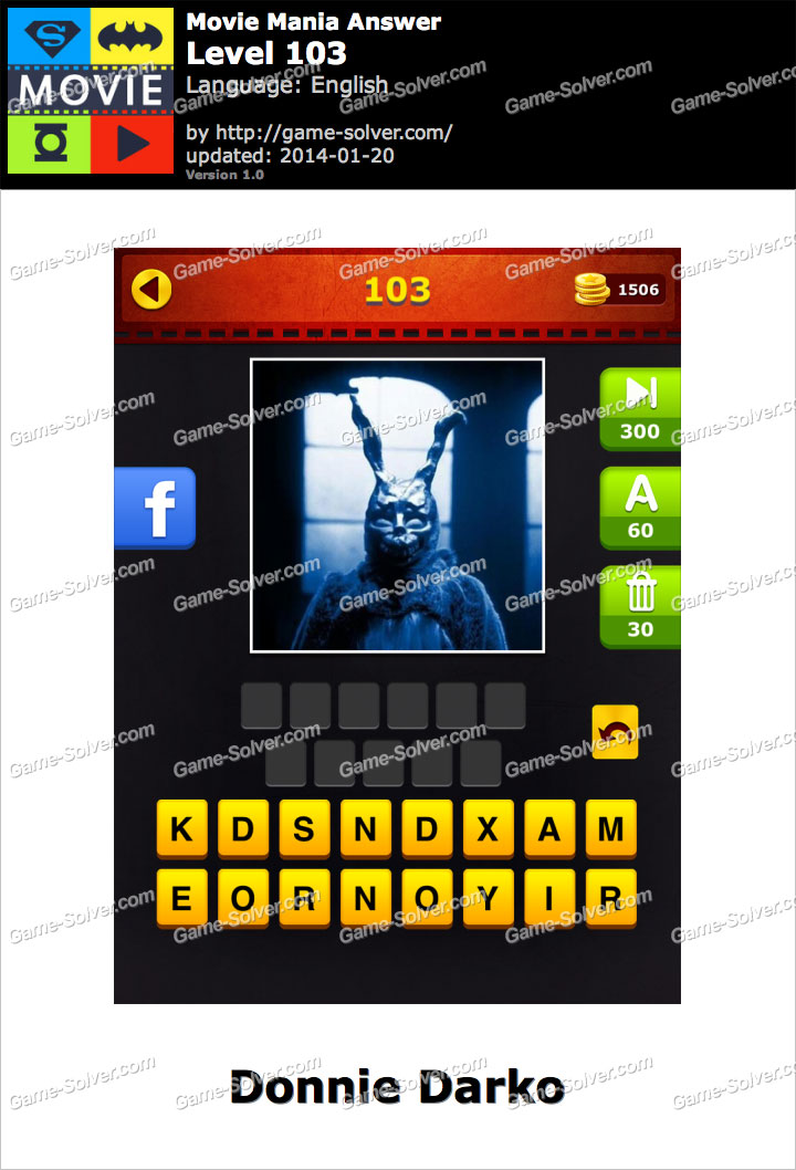 Movie Mania Level 103 • Game Solver