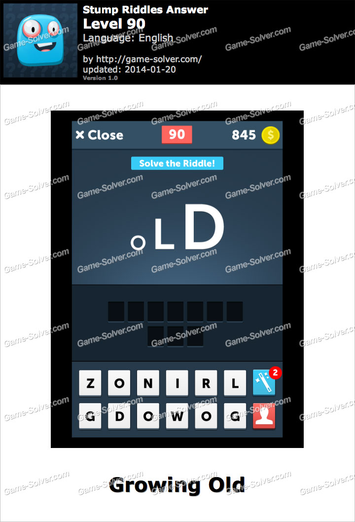 Stump Riddles Level 90 • Game Solver