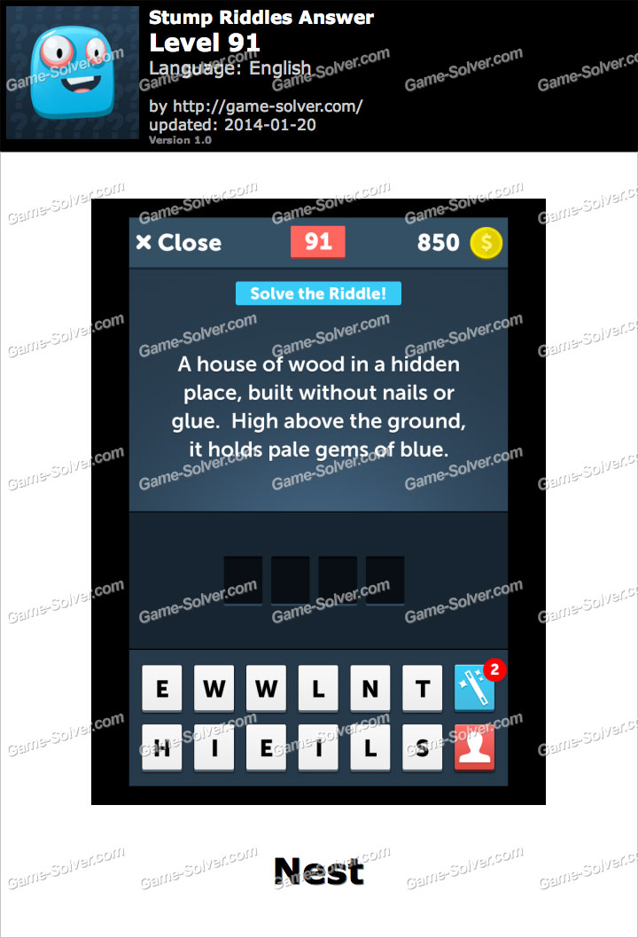 Stump Riddles Level 91 • Game Solver