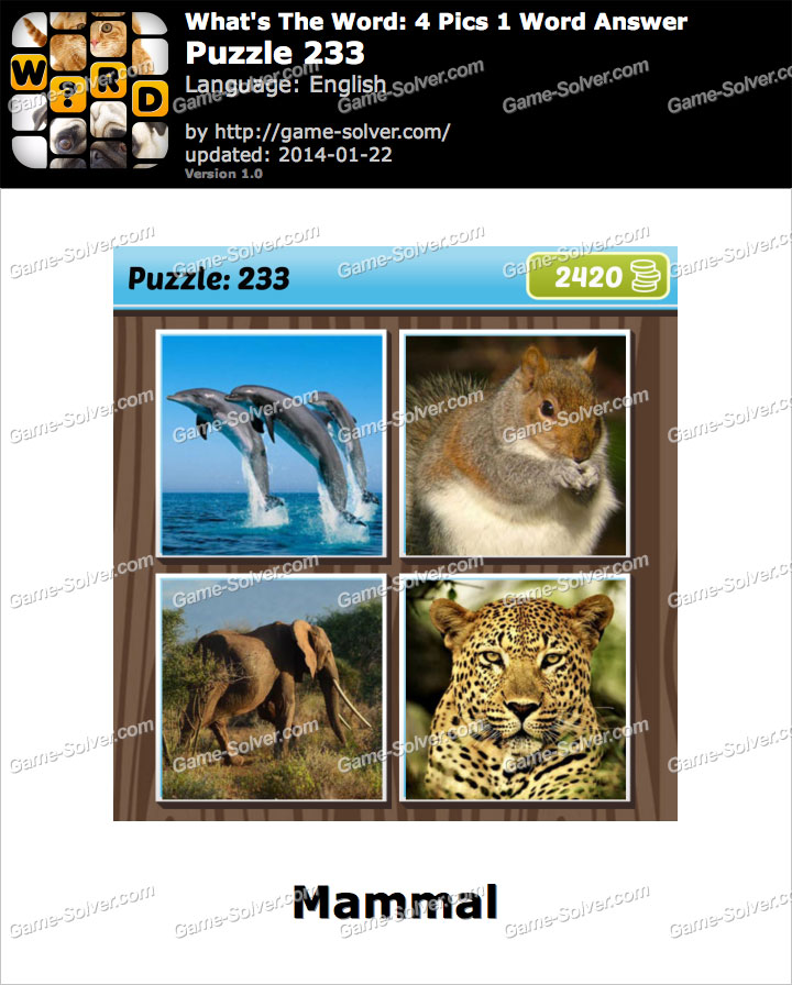 What's The Word Puzzle 233 • Game Solver
