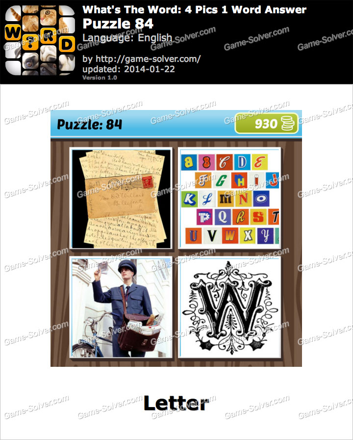 What's The Word Puzzle 84 • Game Solver