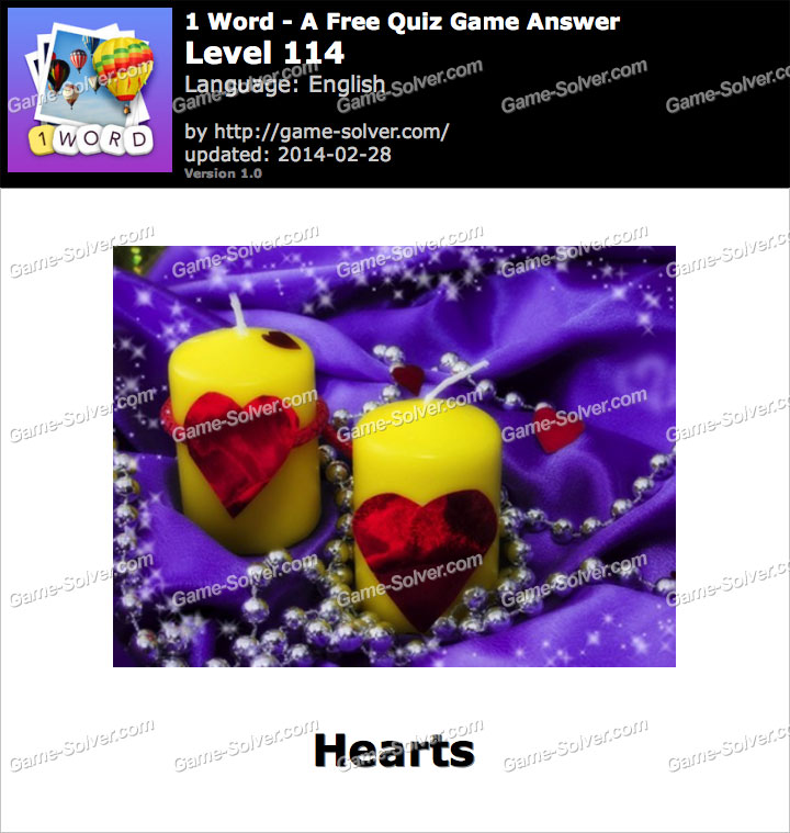 1 Word A Free Quiz Game Level 114 • Game Solver