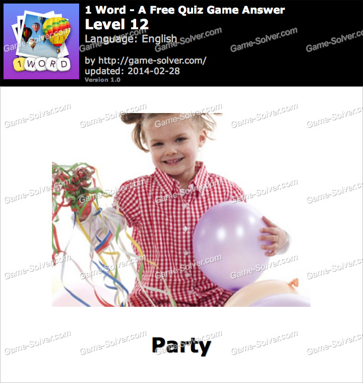 1 Word A Free Quiz Game Level 12 • Game Solver