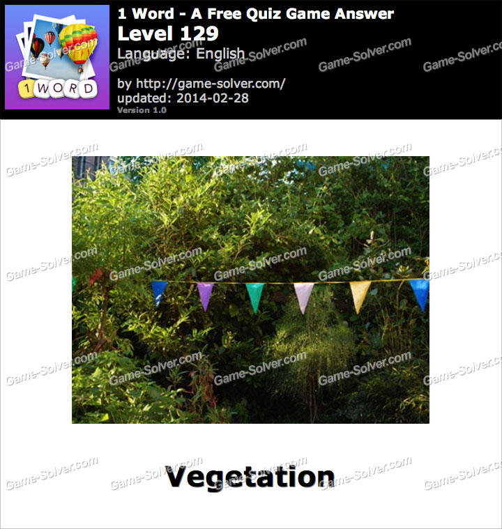 1 Word A Free Quiz Game Level 129 • Game Solver