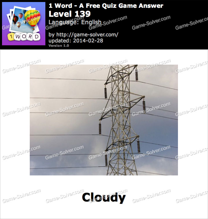 1 Word A Free Quiz Game Level 139 • Game Solver