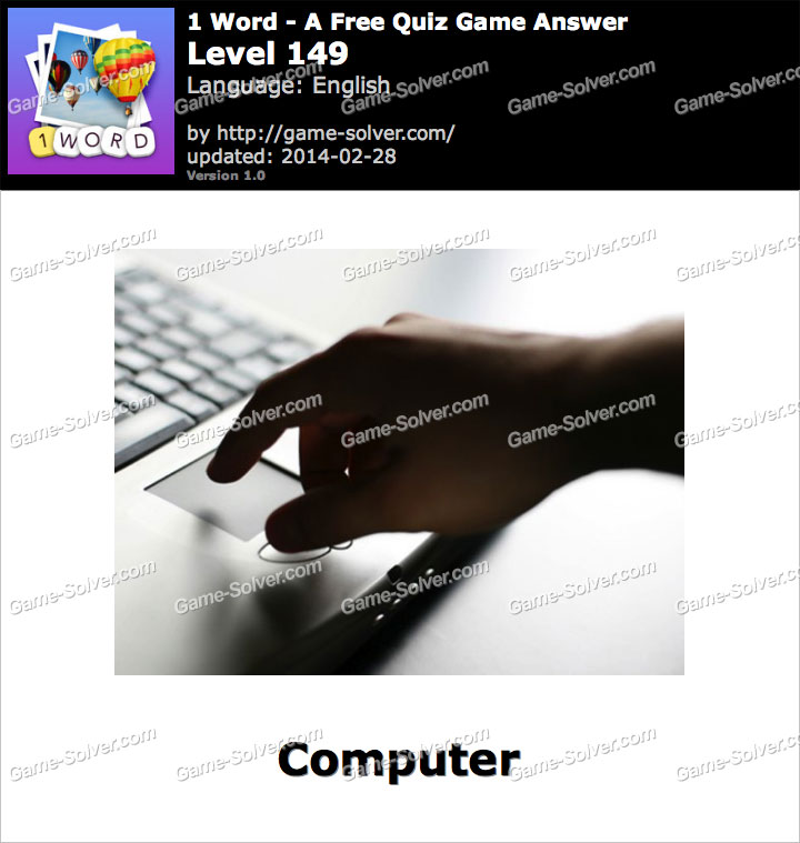1 Word A Free Quiz Game Level 149 • Game Solver