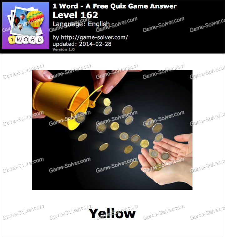 1 Word A Free Quiz Game Level 162 • Game Solver