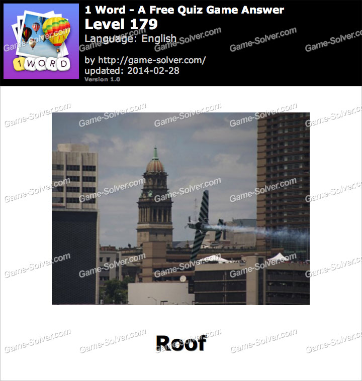 1 Word A Free Quiz Game Level 179 • Game Solver