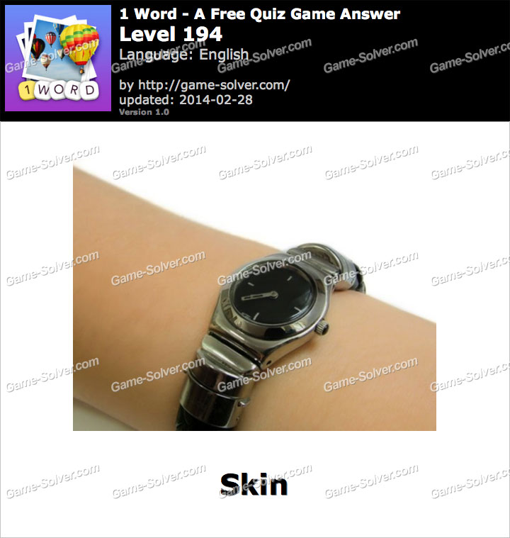 1 Word A Free Quiz Game Level 194 • Game Solver