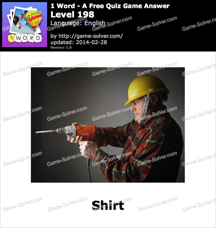 1 Word A Free Quiz Game Level 198 • Game Solver