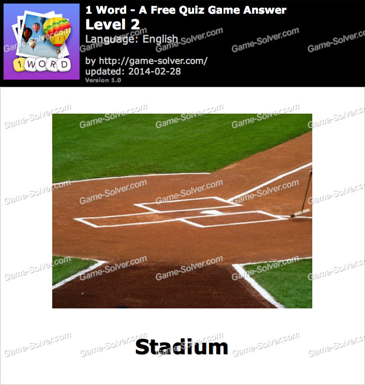 1 Word A Free Quiz Game Level 2 • Game Solver