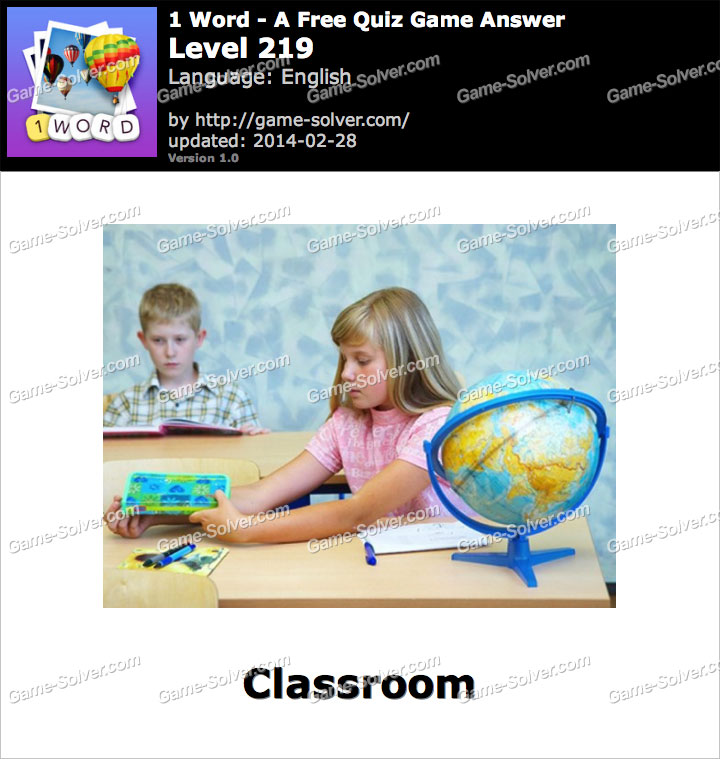 1 Word A Free Quiz Game Level 219 • Game Solver