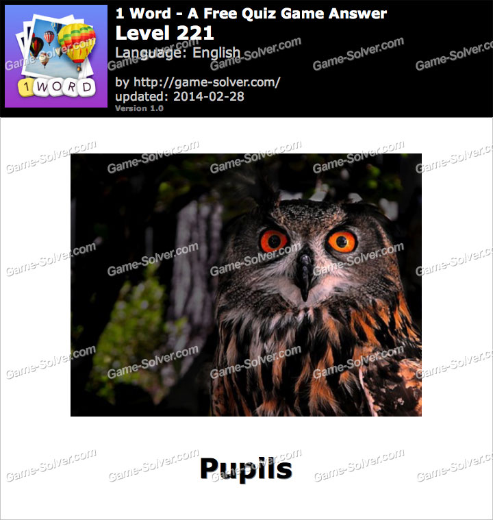 1 Word A Free Quiz Game Level 221 • Game Solver
