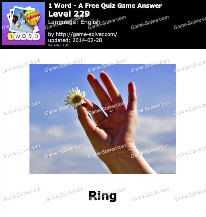 1 Word A Free Quiz Game Level 229 • Game Solver